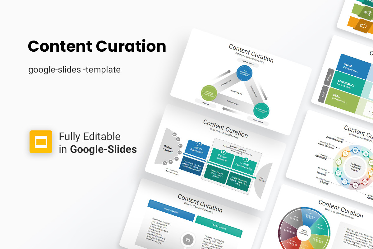 Content Curation google slides template | Nulivo Market